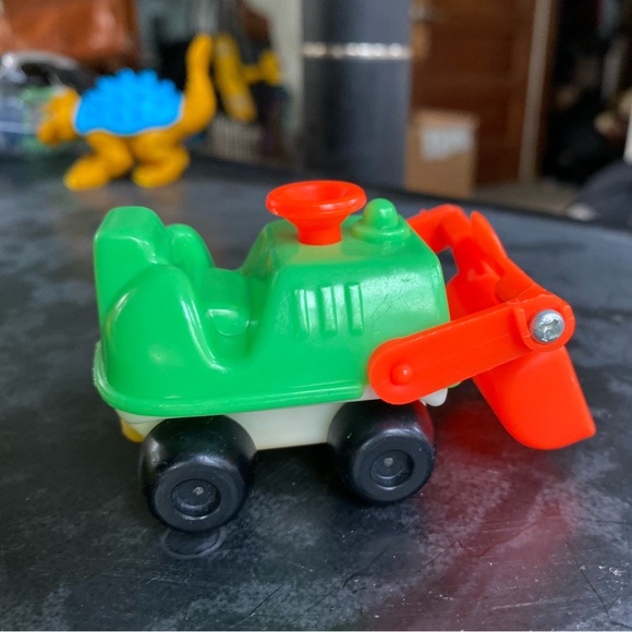 Toys | 6s Green Red Car Bull Dozer Toy 3 Made In Hong Kong | Poshmark